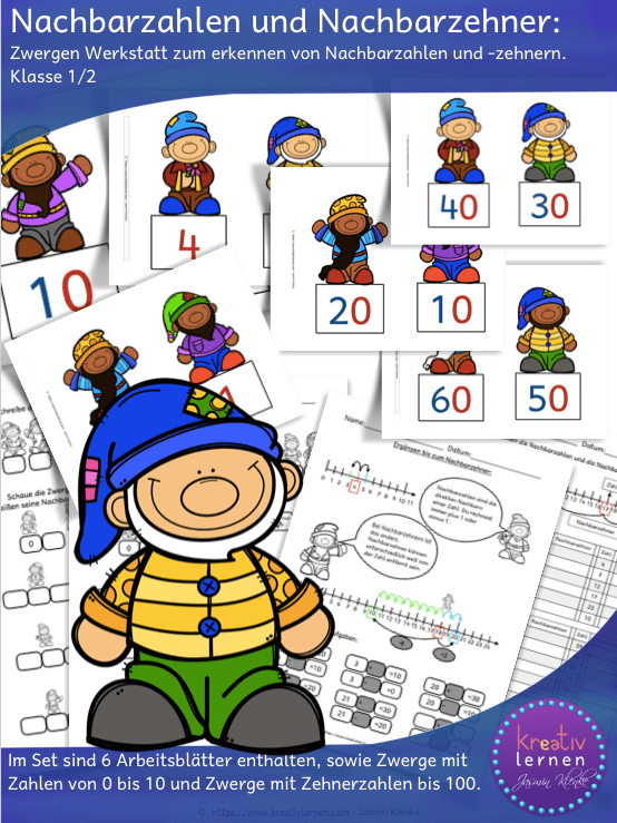 Nachbarzahlen und Nachbarzehner leicht erklärt. – Kreativ Lernen